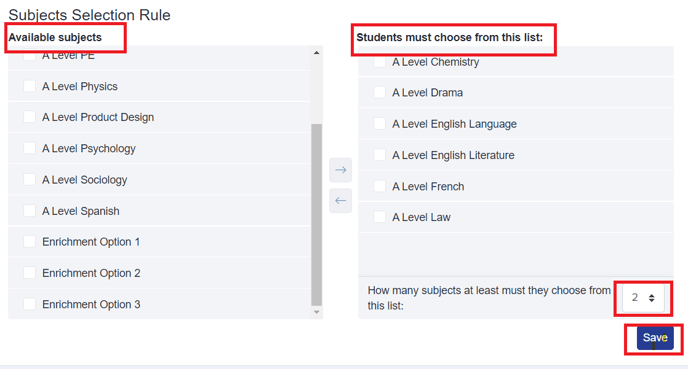 Sorting Courses Step from Application form